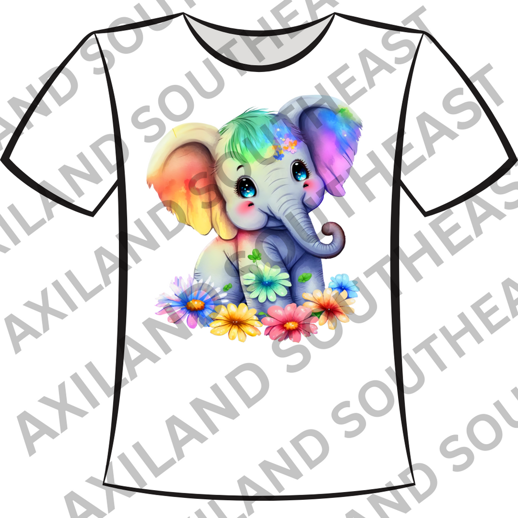 DTF Design: Little Colorful Elephant – Axiland Southeast