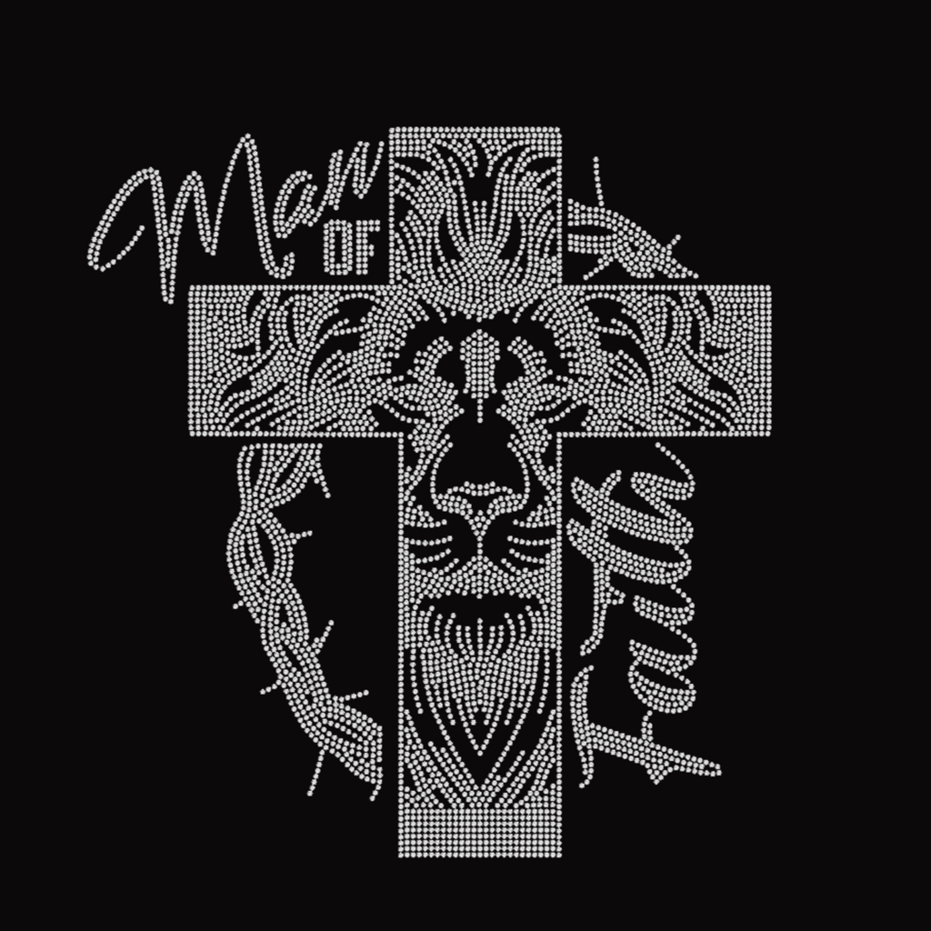 Hotfix Rhinestone Transfer: Man of Faith – Axiland Southeast